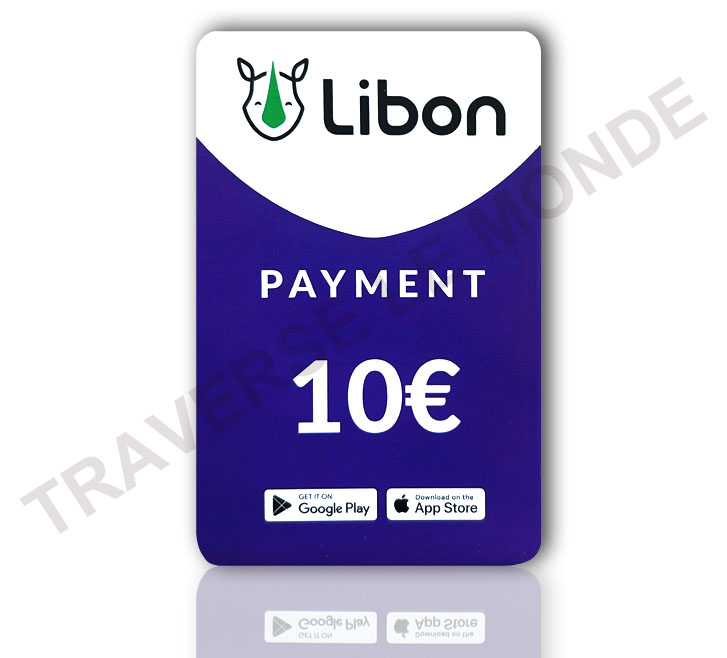 RECHARGES LIBON PAYMENT Prix:9,00€HT - Traverse Le Monde - TLM